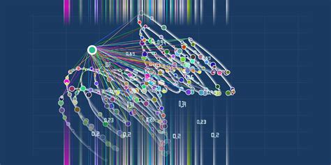 Big Data Abstract Concept Of Radial Algorithm Analytics Quantum Virtual Cryptography Stock