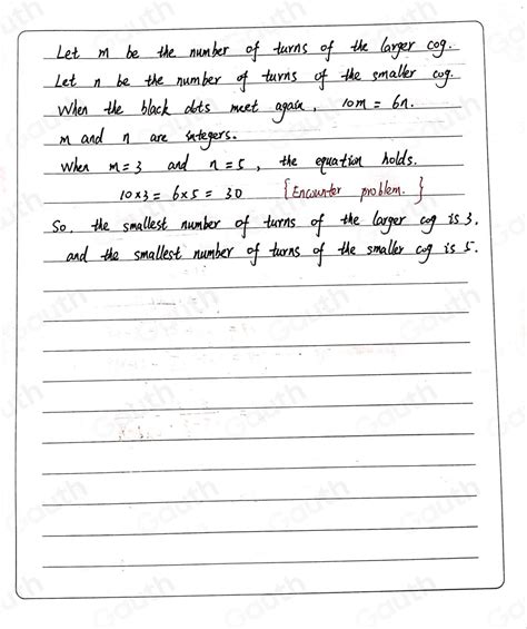 Solved 6 Stem The Diagram Shows Two Cogs The Larger Cog Has 10 Teeth And The Smaller Cog Has 6