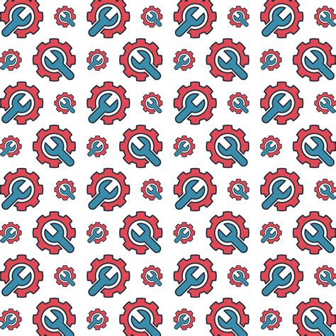 Gear And Wrench Repeating Smart Trendy Pattern Colorful Background 35916776 Vector Art At Vecteezy