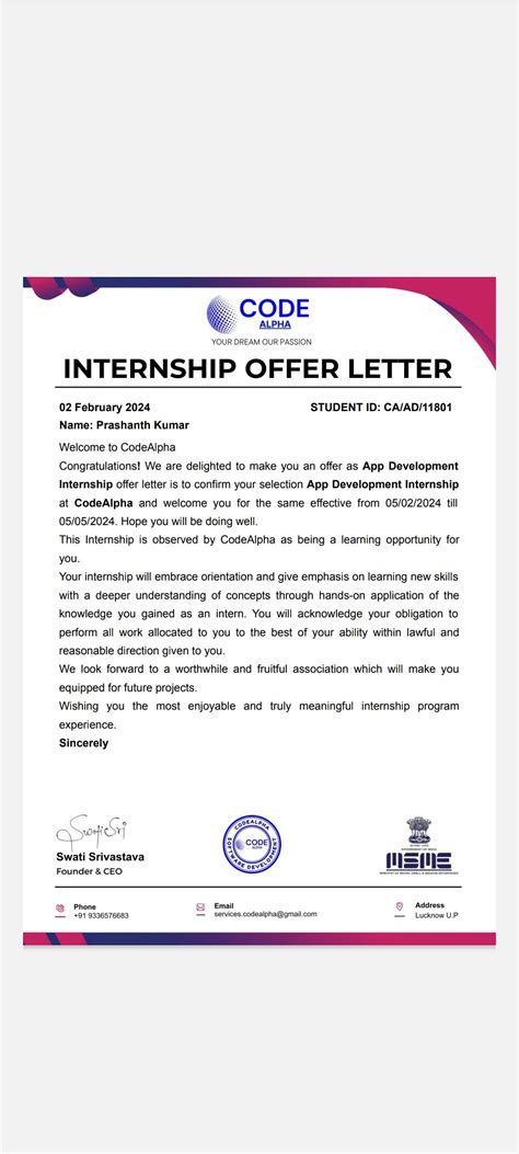 Prashanth Reddy On Linkedin Codealpha Internship