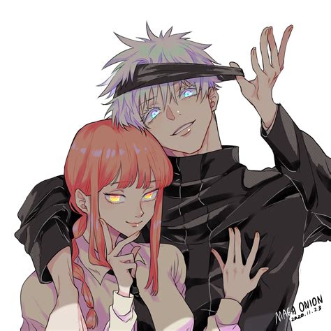 Makima And Gojou Satoru Chainsaw Man And More Drawn By Maga Comicfans Danbooru