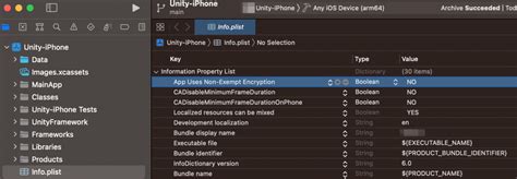 Unity Iosビルド時、infoplist に任意の値を記述する Unity Indies