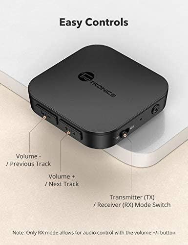 Taotronics Bluetooth 5 0 Transmitter Receiver Wireless 3 5mm Audio Adapter Low Latency Pair 2