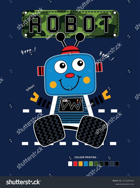 Cute Robot Face Vector Robot Cartoon Stock Vector Royalty Free