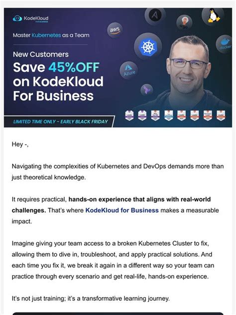 kodekloud upgrade your team s k8s and devops skills this black friday