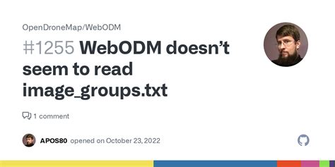 Webodm Doesnt Seem To Read Imagegroupstxt · Issue 1255 · Opendronemapwebodm · Github