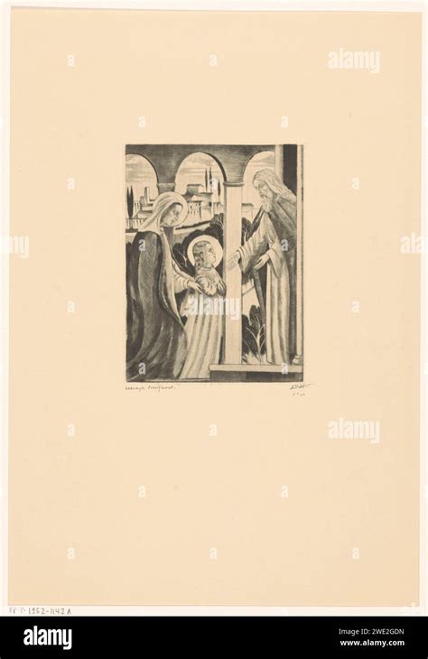 Assignment Of Maria In De Tempel Lodewijk Schelfhout 1932 Print Maria