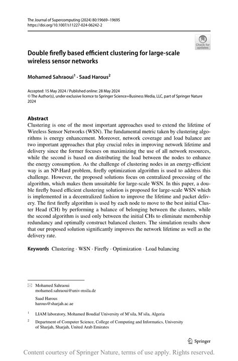 Double Firefly Based Efficient Clustering For Large Scale Wireless