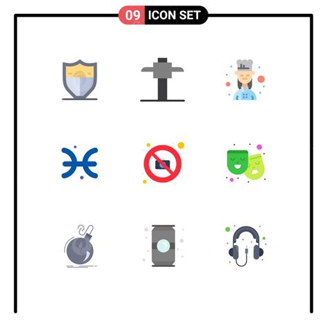 마스크의 9가지 보편적인 상징의 평면 컬러 팩 요리사 벡터 갱부 Png 일러스트 및 벡터 에 대한 무료 다운로드 Pngtree