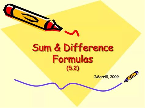 PPT Sum Difference Formulas PowerPoint Presentation Free Download ID
