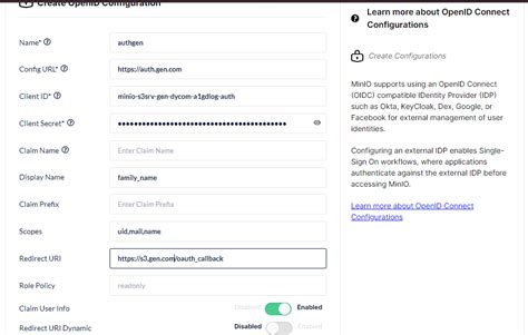 Implementing Oidc In Minio From Lemonldapng Support Nethserver