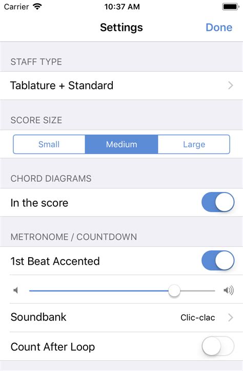 GP Mobile IOS Settings Options Support
