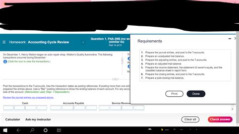 Solved Post The Transactions To The T Accounts Use Chegg Com