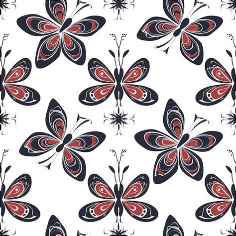 Premium Vector Simple Moorish Style Pattern With Butterfly Shapes