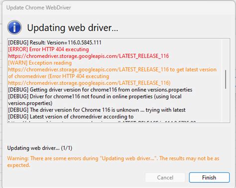 Getting The Error Updationg Webdriver 116 Katalon Studio Katalon