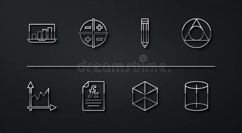 set line laptop with graph chart graph schedule chart diagram triangle math geometric