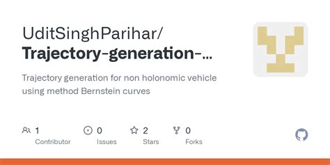 Github Uditsinghparihar Trajectory Generation Through Bernstein Curve For Non Holonomic Robot