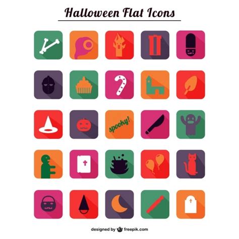 Simple Clean Halloween Icons Images Free Download On Freepik