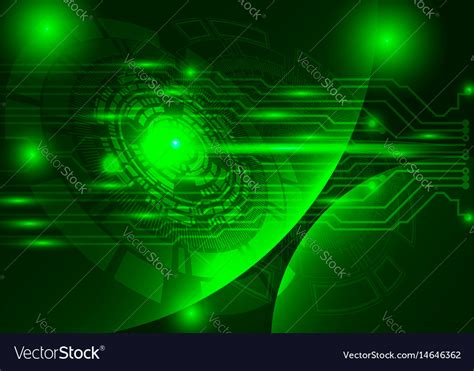 Green Technology Background Abstract Digital Tech Vector Image