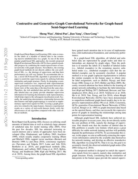 Contrastive And Generative Graph Convolutional Networks For Graph Based
