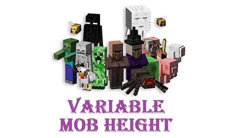 Variable Mob Height Mod Para Minecraft 1201 1192 1182 Y 1165