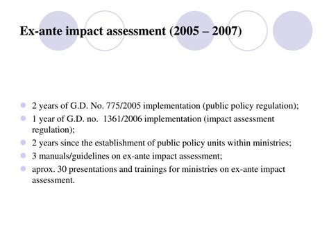 Ppt Ex Ante Impact Assessment Powerpoint Presentation Free Download Id 2973985