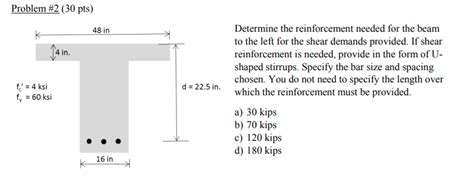 Solved Problem Pts In Determine The Reinforcement Chegg