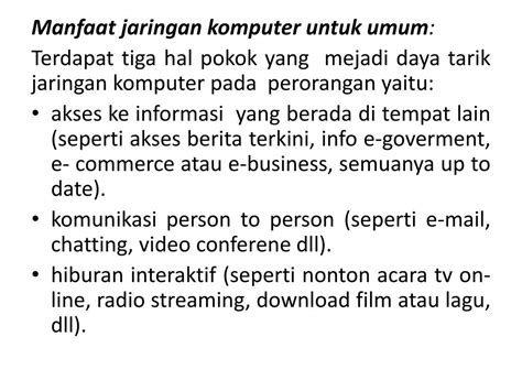 PPT JARINGAN KOMPUTER I PowerPoint Presentation Free Download ID