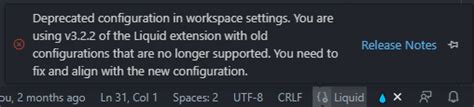 Visual Studio Code How To Fix Deprecated Configuration In Workspace Settings Stack Overflow