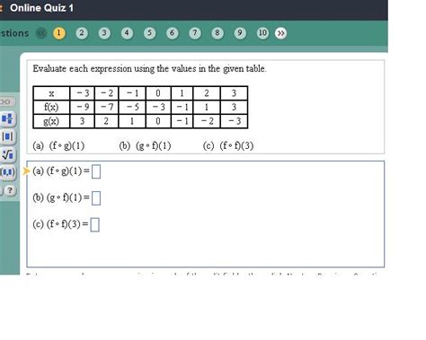 Solved Evaluate Each Expression Using The Values In The Chegg