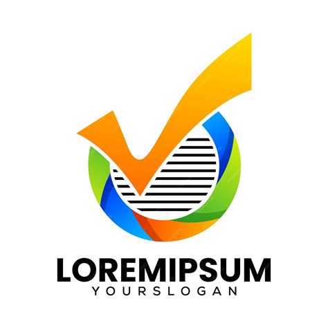 free vector data check gradient logo design