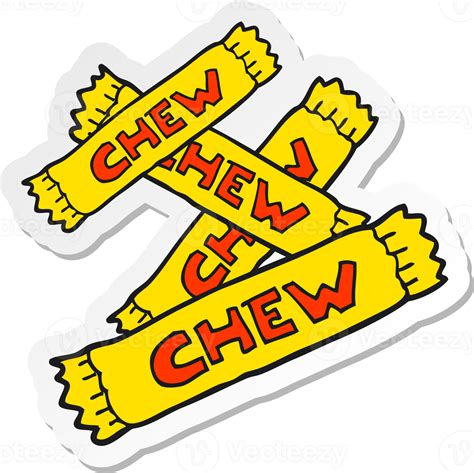 Sticker Of A Cartoon Chew Candy 45253848 Png