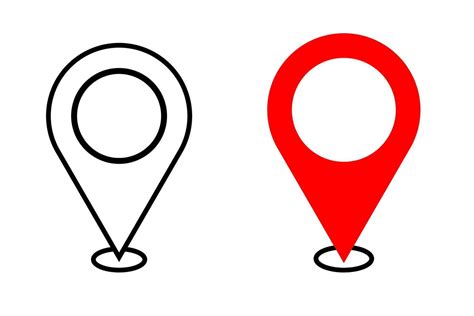 Location Line Icon Place Logo Gps Location Navigation Icon Map Pin
