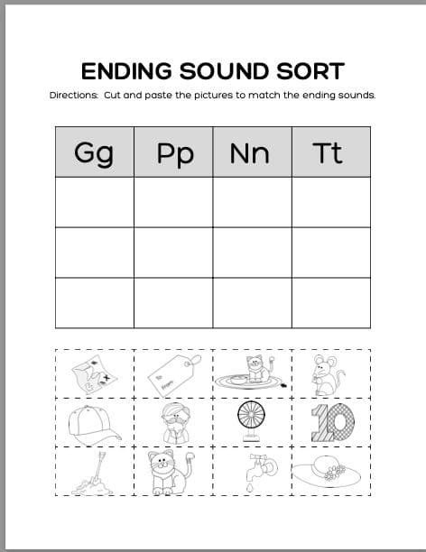 Beginning Middle And Ending Sounds Worksheets Free Image And Pdf