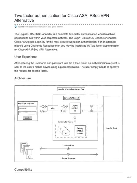 Cisco Asa Ipsec Vpn With Logintc Two Factor Authentication For Vpn With
