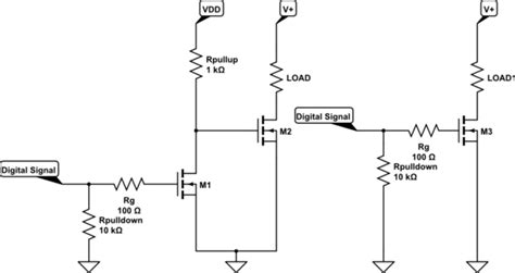 Components Two Mosfets One Digital Pin Electrical Engineering Stack Exchange