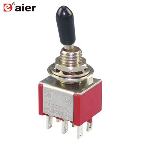 China 2 Way Locking Dpdt Mini 6 Pin On On Toggle Switch China On On Toggle Switch 6 Pin