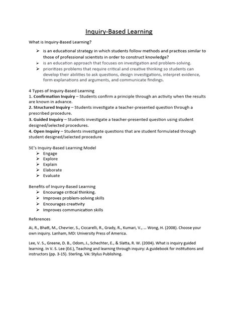 Inquiry Based Inquiry Pdf