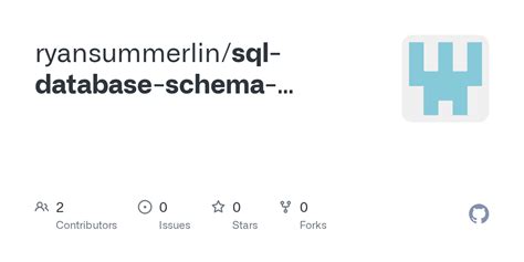 Github Ryansummerlinsql Database Schema Visualizer