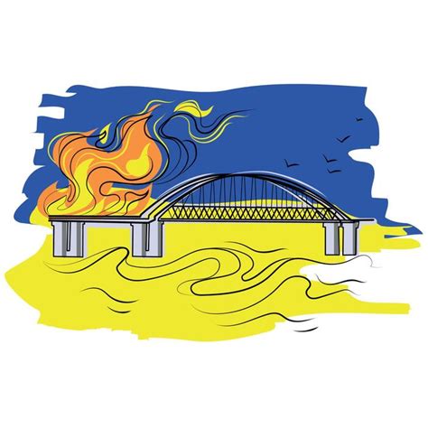 Burning Bridge Vector Art Icons And Graphics For Free Download
