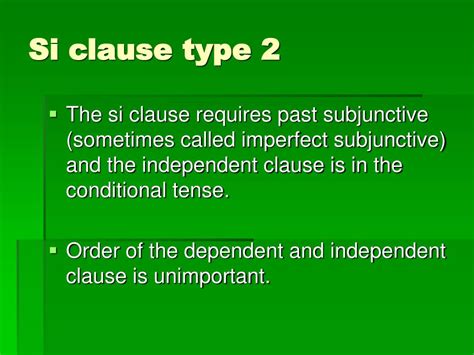 Ppt Si Clauses Second And Third Conditionals Powerpoint Presentation