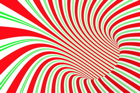 크리스마스 축제 빨강과 녹색 터널 나선 줄무늬 꼬인된 크리스마스 광학 환영입니다 최 면의 배경입니다 3d 그림을 렌더링 합니다 12월에 대한 스톡 벡터 아트 및 기타 이미지