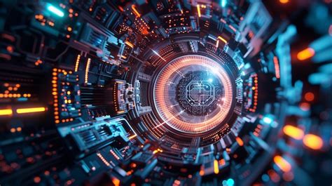 Premium Photo Futuristic Cityscape With Quantum Computing Theme