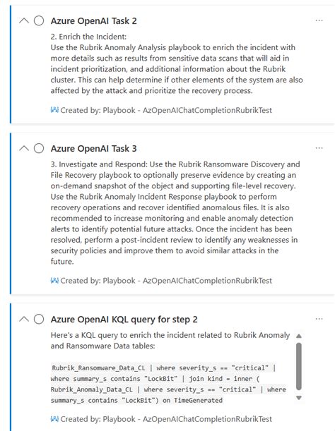 Sentinel Playbook And Azure Openai My Faber Security
