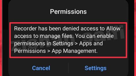Fix Permissions Recorder Has Been Denied Access To Allow Access To