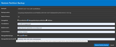 Restoring Backup In Azure Service Fabric Azure Service Fabric Microsoft Learn