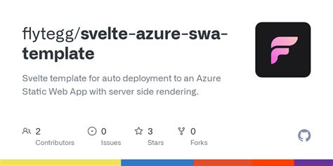Github Flyteggsvelte Azure Swa Template Svelte Template For Auto Deployment To An Azure