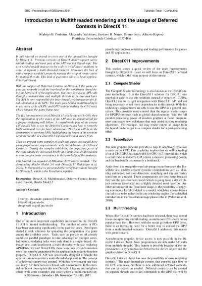 4 Introduction To Multithreaded Rendering And The Usage Of Deferred