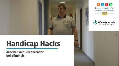 Handicap Hacks Arbeiten Mit Screenreader Bei Blindheit Youtube