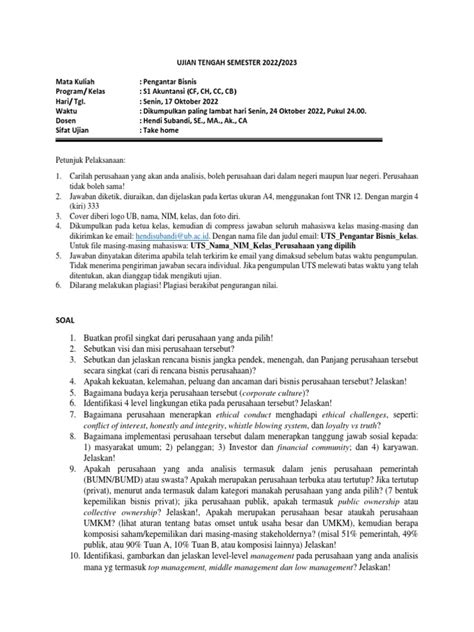 Uts Pengantar Bisnis Pdf